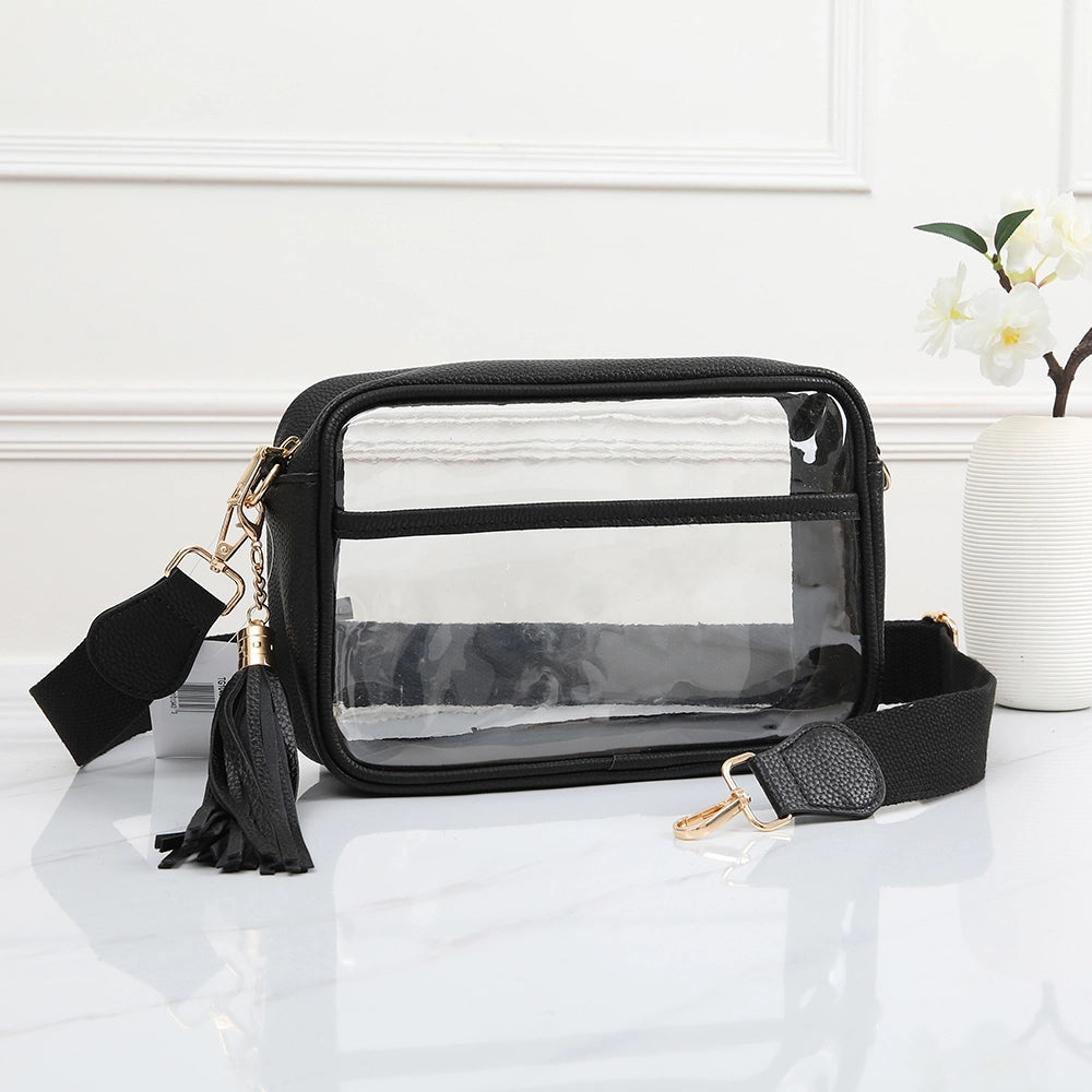 Clear Tassel Gameday Purse - Black – MAC Collection